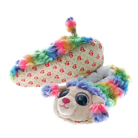 Ty | Shoes | Ty Beanie Boos Fashion Rainbow Poodle Slipper Socks | Poshmark